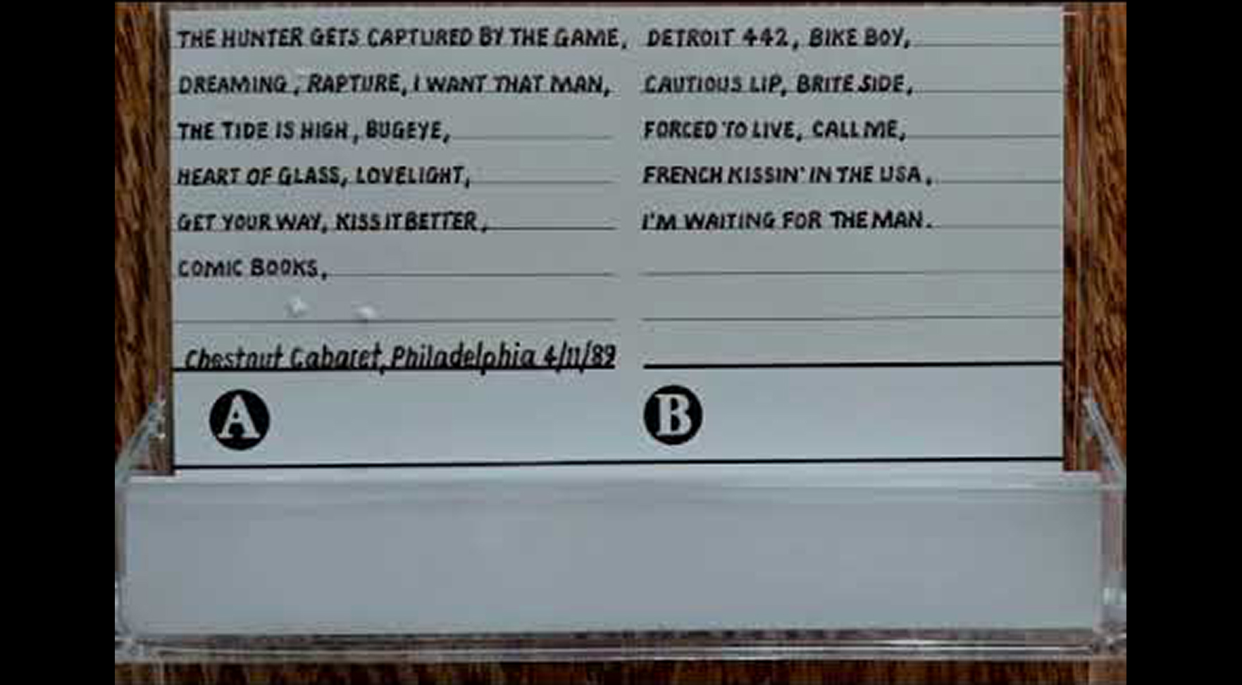 (AUDIO) Debbie Harry at the Chestnut Cabaret in Philadelphia. November ...